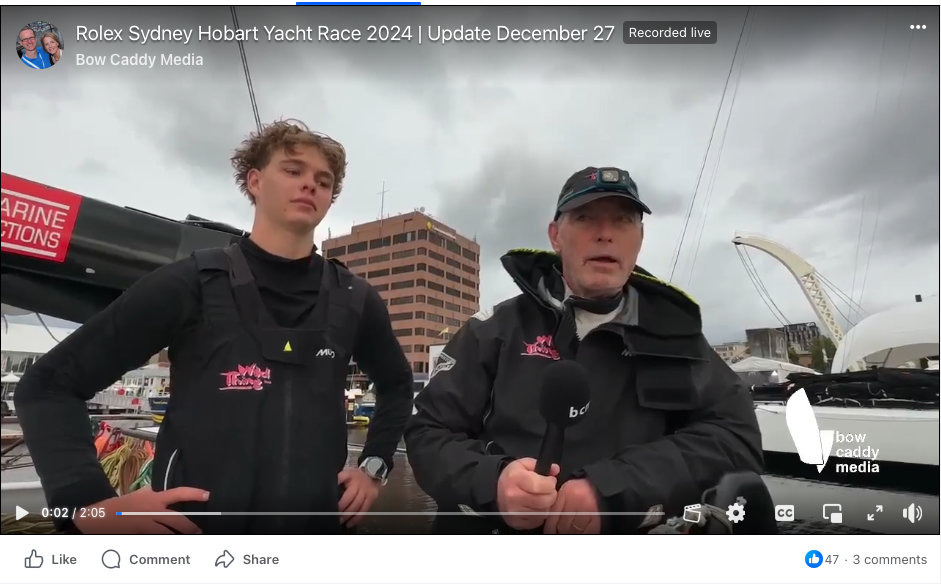 Rolex Sydney Hobart Yacht Race 2024 – Wild Thing 100 Update